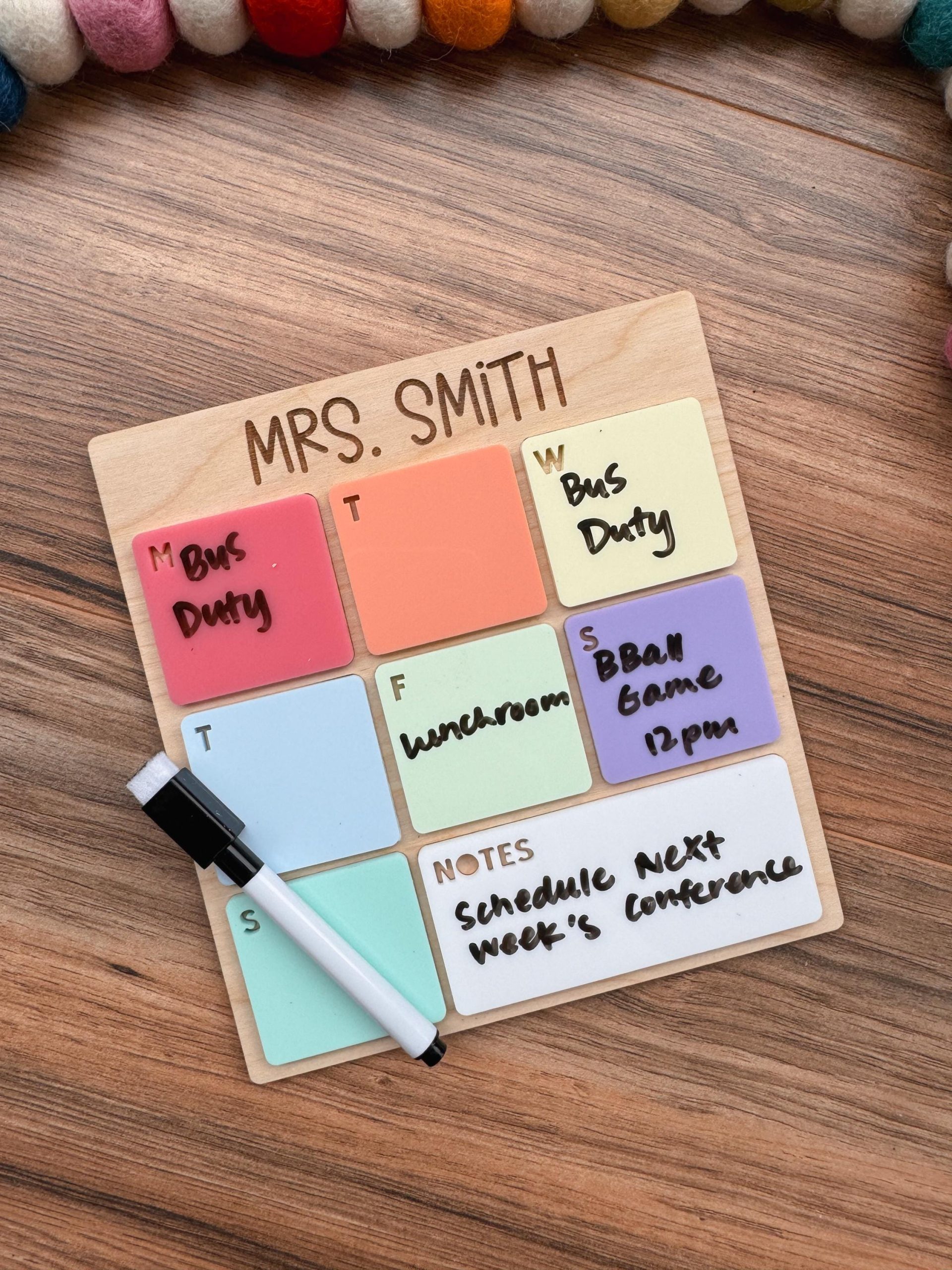 Weekly Cleaning Calendar Magnet, Dry Erase Refrigerator Magnet, To Do ...