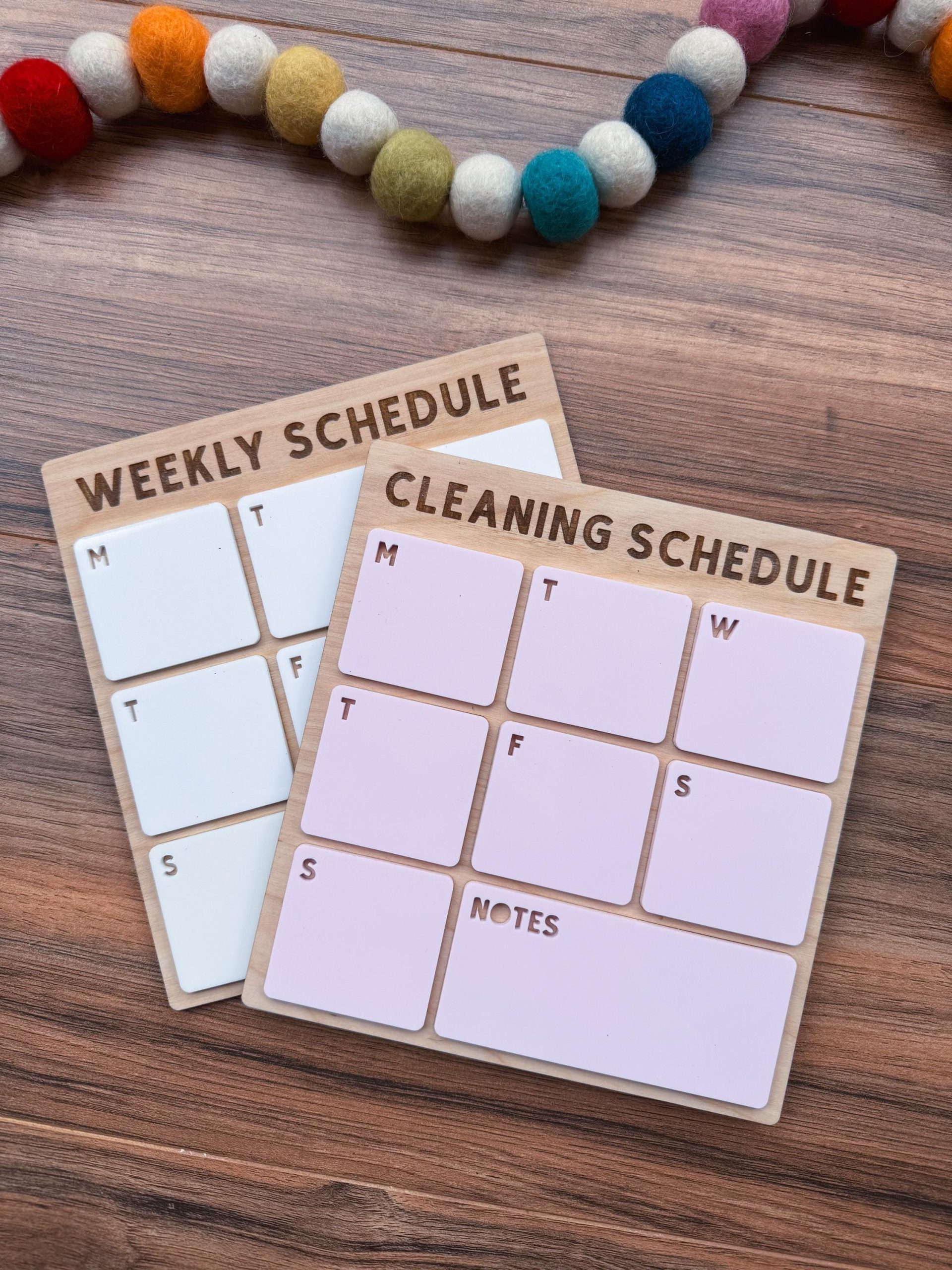 Weekly Cleaning Calendar Magnet, Dry Erase Refrigerator Magnet, To Do ...